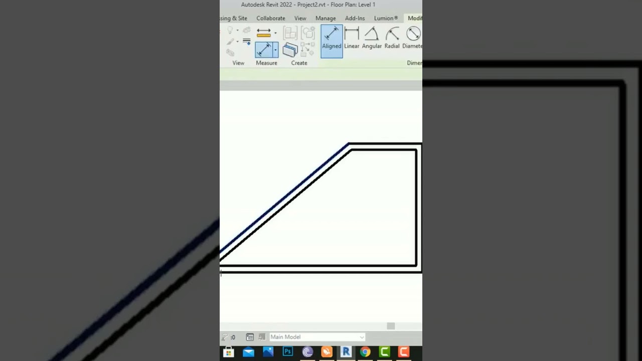 Angular Dimension in Revit tutorial #bim #revittutorials #autodesk #shortvideo #shorts #shortsvideo