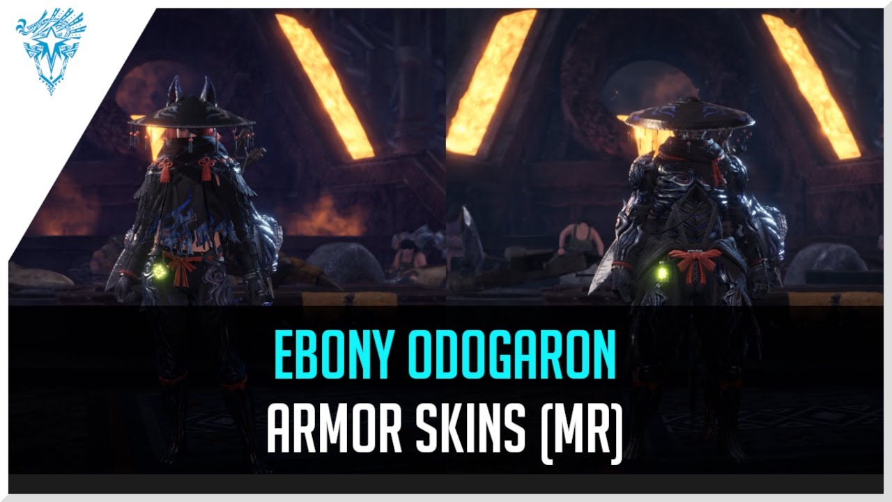 MHW Iceborne - All Ebony Odogaron Armor Skins | Male, Female, MR | Preview