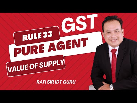 PURE AGENT | Rafi Sir IDT Guru #cma #cs #ca #gst #valuation #taxation