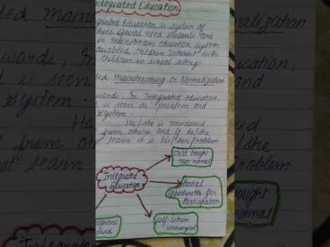 Integrated Education | Inclusive school #b.ed easy notes #shorts