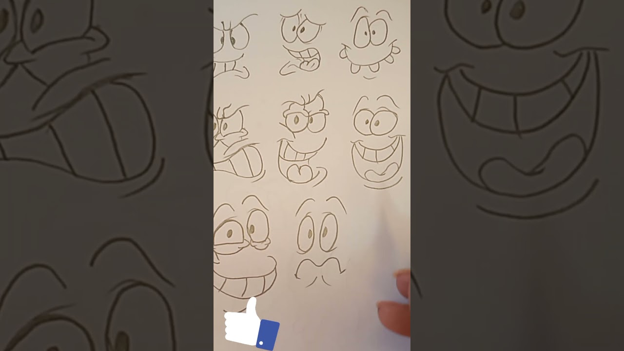 various vector face modes ( cartoon character )