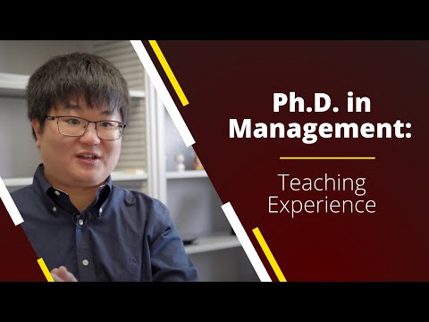 Ph.D. in Management: Teaching Experience