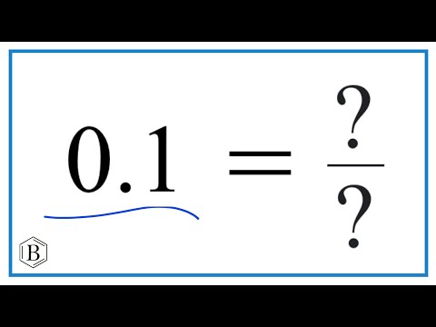 0.1 as a Fraction (simplest form)