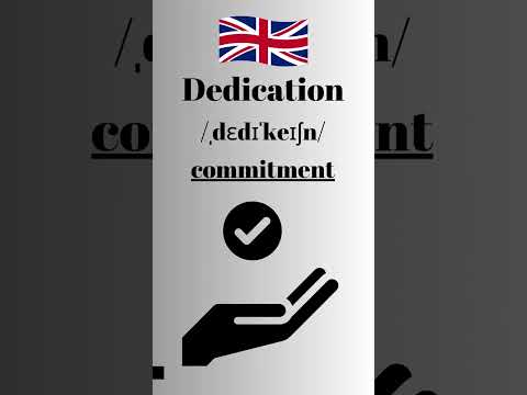 How to Pronounce Dedication in English British Accent #learnenglish #learnenglishtogether