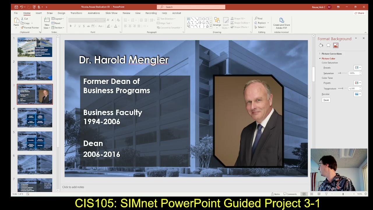 CIS105: 12/11/25: SIMnet PowerPoint Guided Project 3-1
