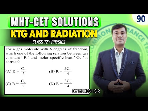 For a gas molecule with 6 degrees of freedom, which one of the following | PGMN Solutions