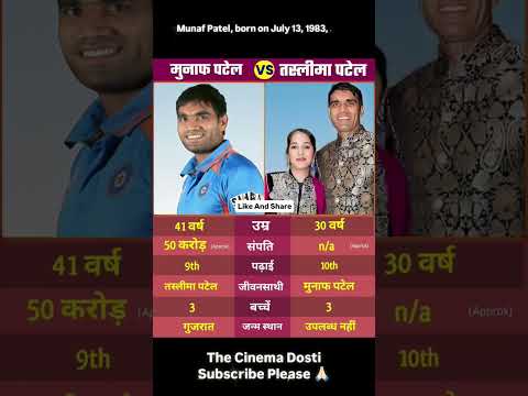 Munaf Patel, born on July 13, 1983, in Ikhar, Gujarat, is a former Indian cricketer renowned