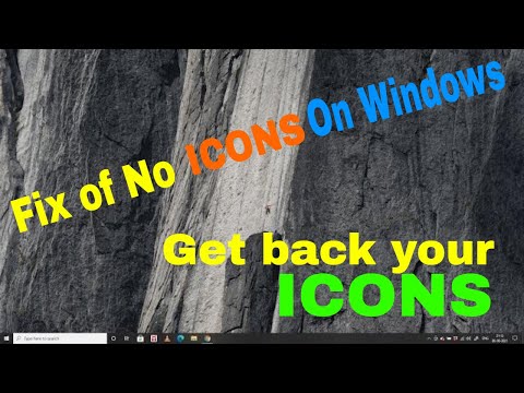How to Fix Windows 10 Desktop Missing Icons  | No Icons