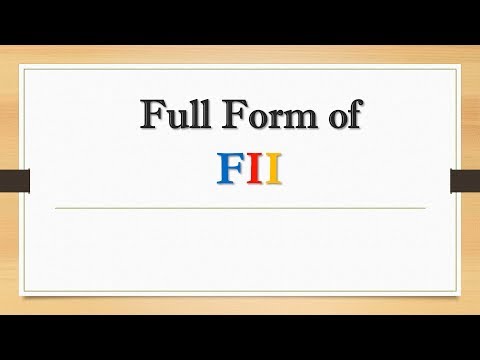 Full Form of FII || Did You Know?