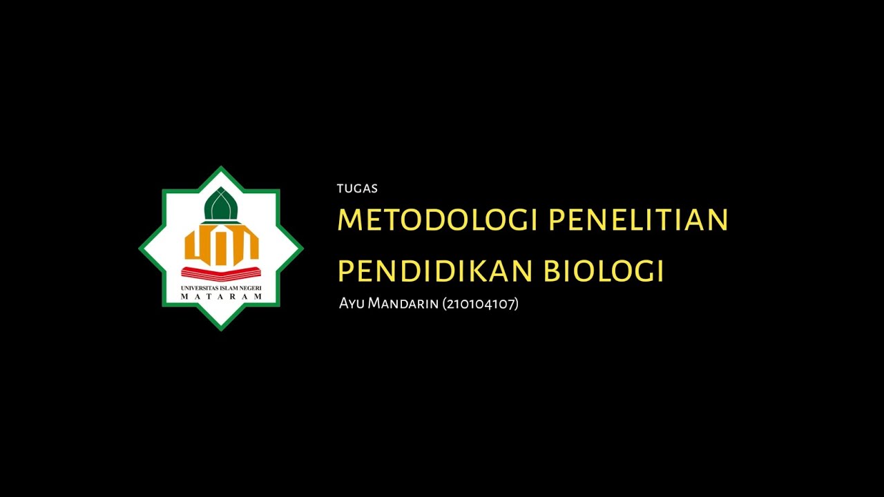 Jenis Penelitian Mata Kuliah Metodologi Penelitian Pendidikan Biologi.