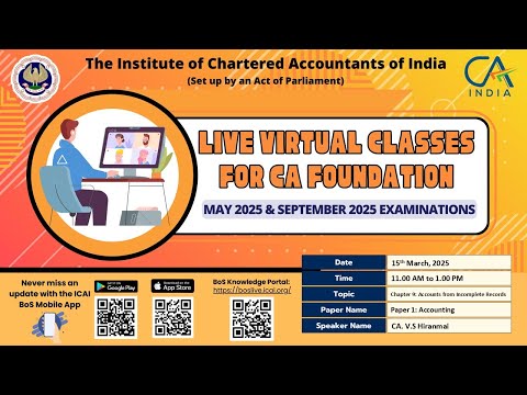 Foundation Paper 1: Accounting | Topic: Ch9: Accounts from Incomplete...| Session 1 | 15 March, 2025