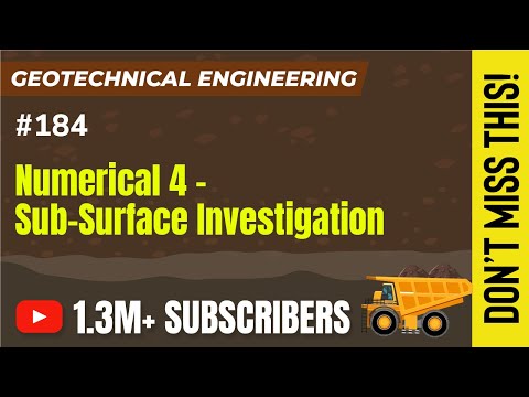 Numerical 4 Sub Surface Investigation - GATE Previous Year Questions of ...