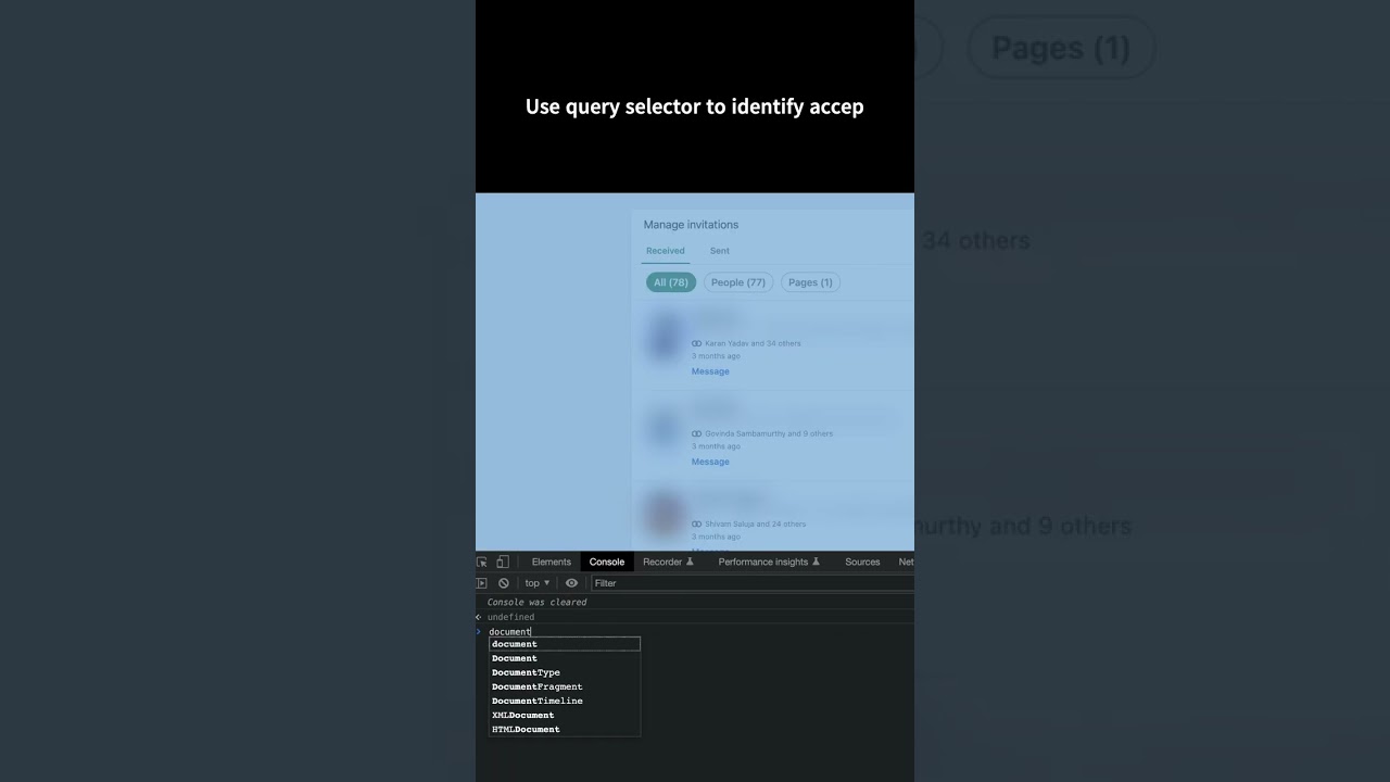 How to accept all LinkedIn invitations at once using Javascript | Hack