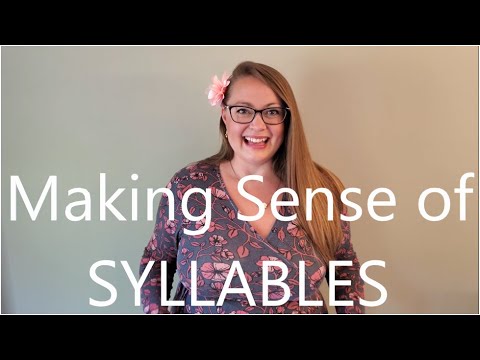 Making Sense of Syllables!