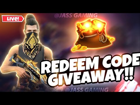 Live Redeem Code Giveaway | Free Fire Live Giveaway | Jass Gaming Live