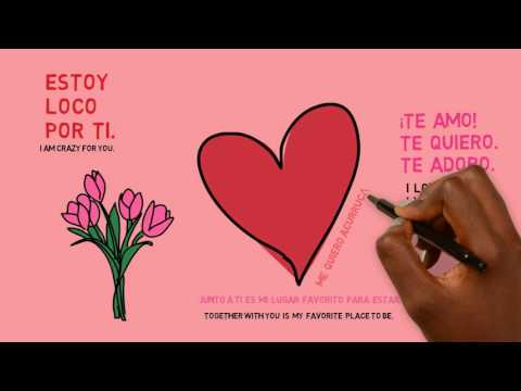 Valentine's Day Card - Be Mine - In Spanish and English - Día de San Valentín