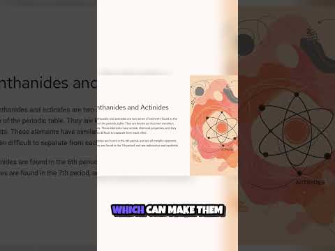 Unlocking the Secrets of Lanthanides and Actinides The Hidden Gems of the Periodic Table 🔍
