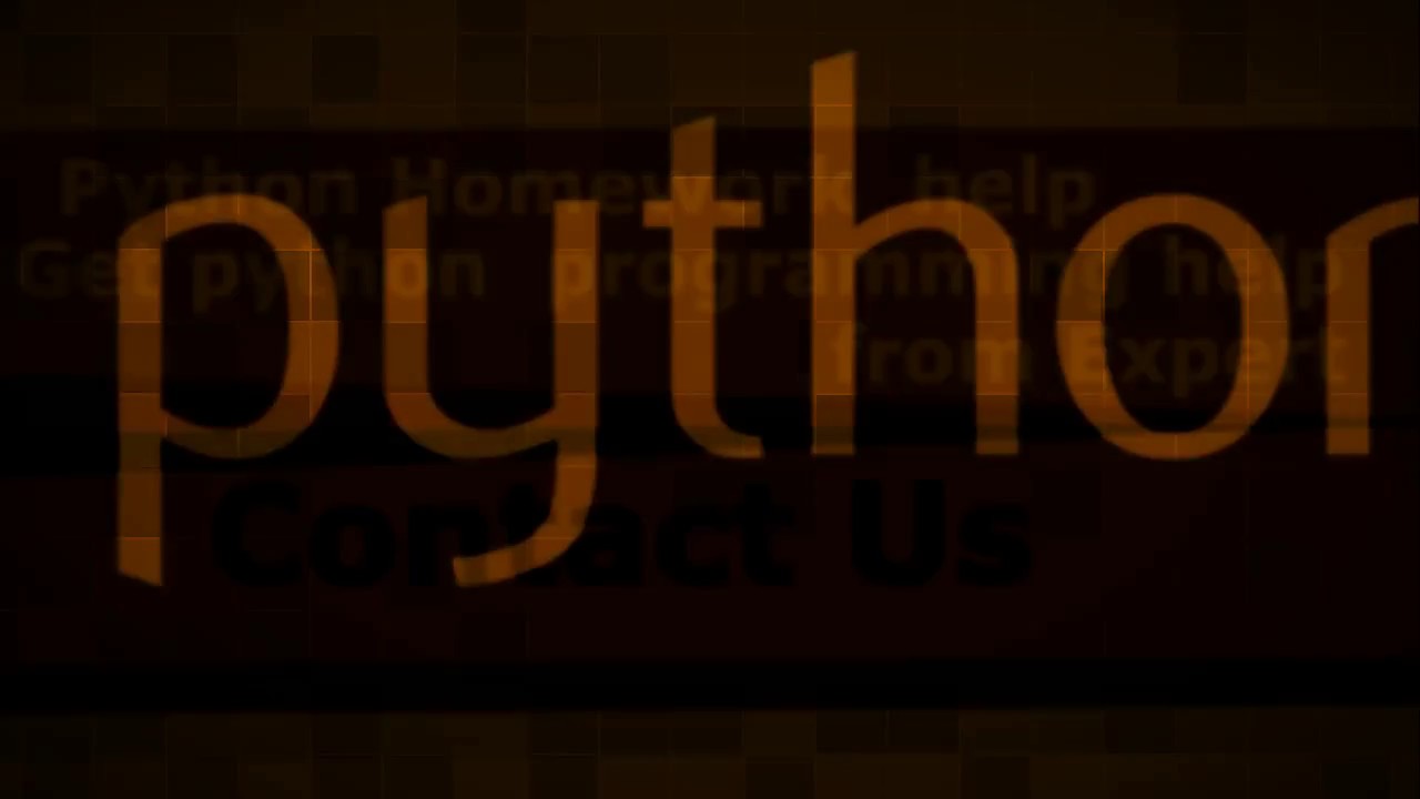 Python Homework Help, Python Assignment Help