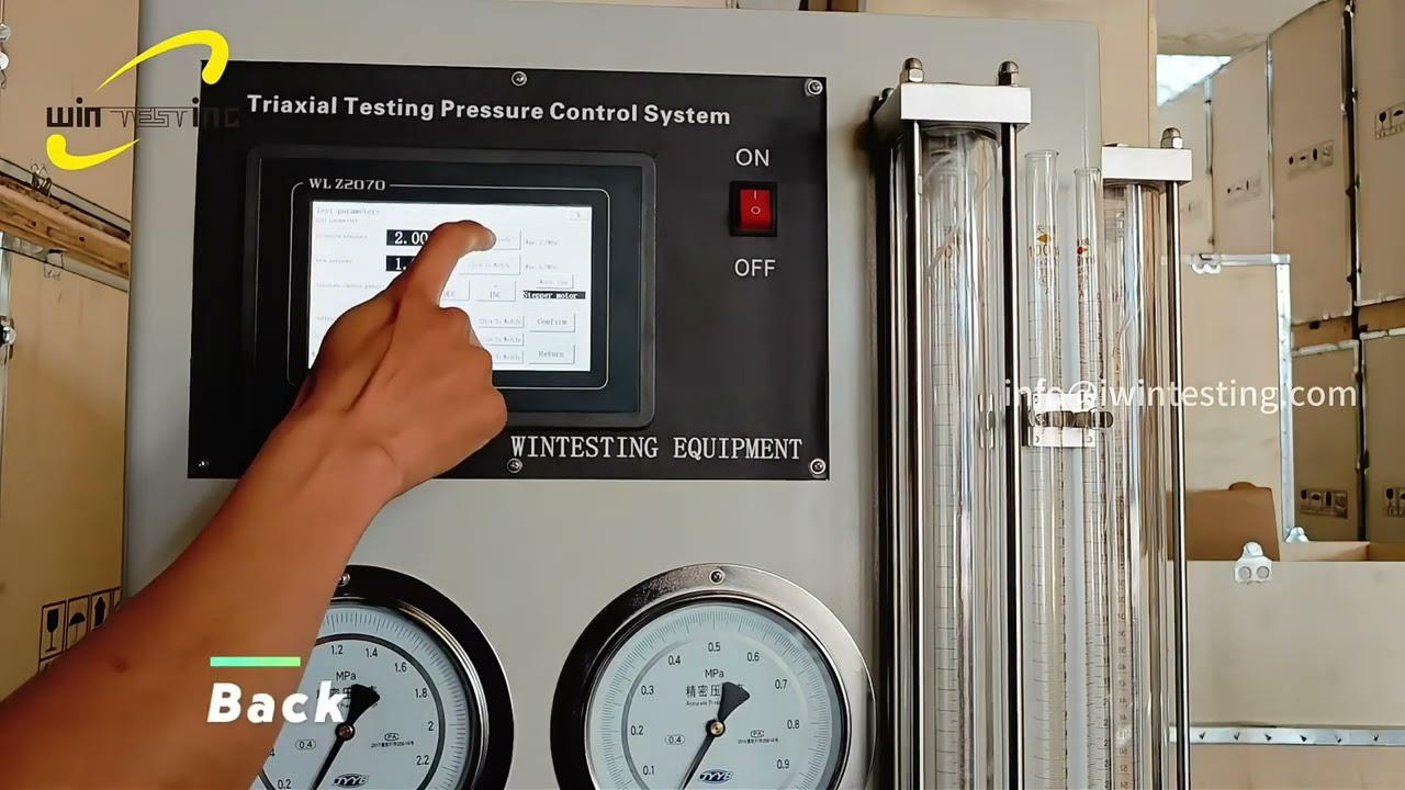 WIN TESTING-Semi-automatic soil triaxial tester operation demo