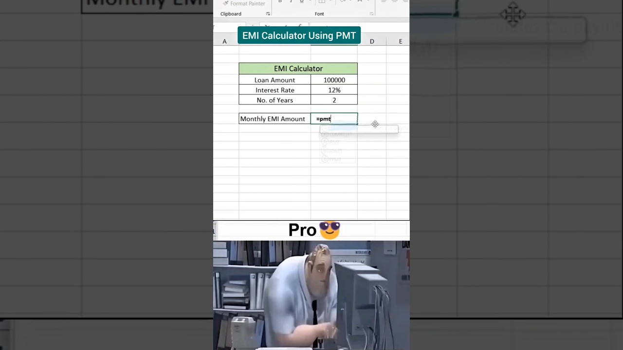 Create EMI Calculator in Excel Using PMT Function | Fast & Easy 💰📊