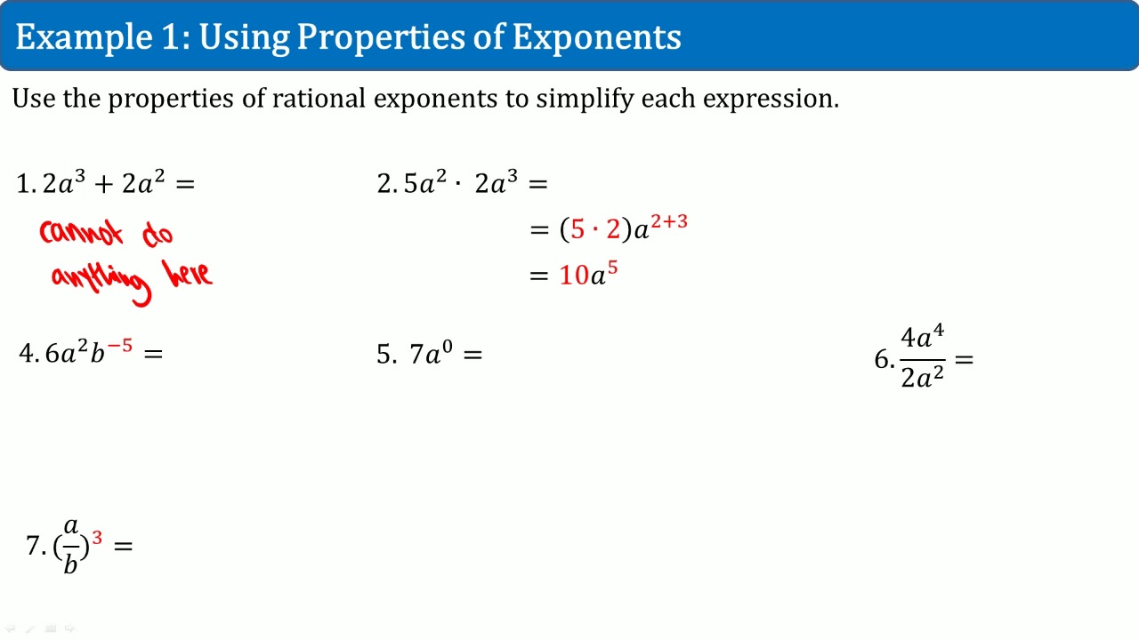Properties of Rational Exponents part 1