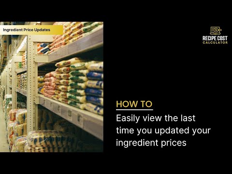 Tracking Ingredient Price Updates in Recipe Cost Calculator