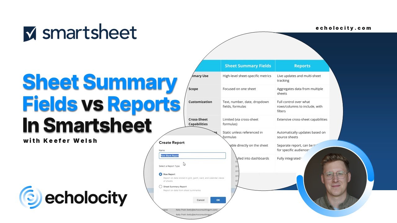 Smartsheet | Sheet Summary Fields vs  Reports