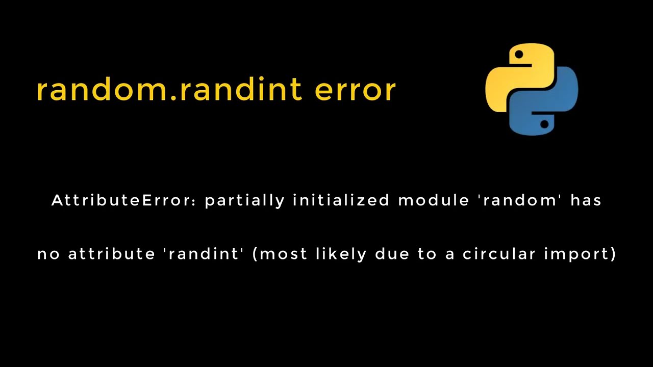 random.randint error - python