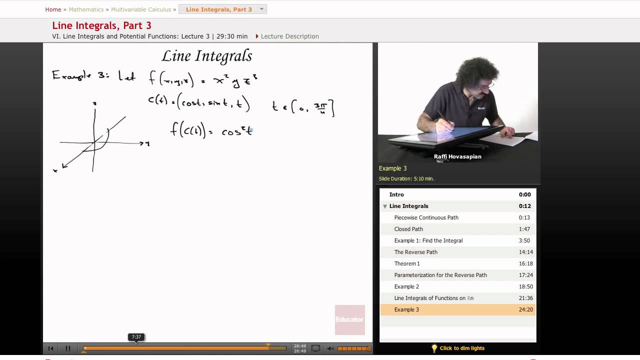 Multivariable Calculus - Line Integrals, Part 3