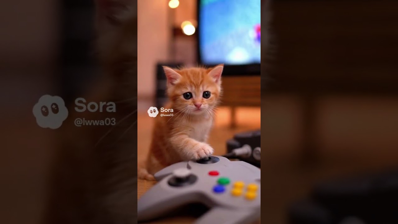 Kitten Playing The 90's game(AIMovie) Pt,35 😺 | Sora 2 AI