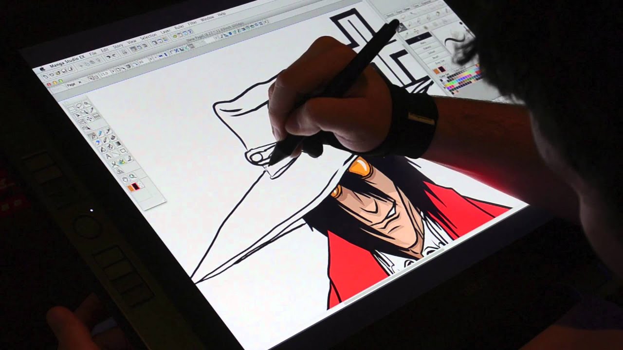 Drawing Alucard From Hellsing On The Wacom Ciniq 21ux