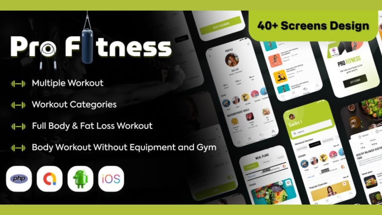 Prefit - Fitness & Home Workout | Gym Workout Plan Tracker | Flutter App | Admin Panel source code
