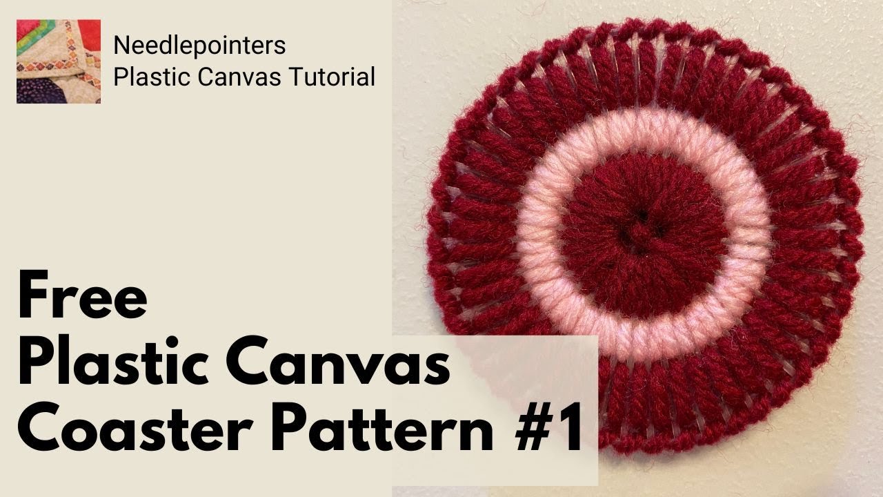 How to Stitch Plastic Canvas Coasters Pattern #1 (Plastic Canvas Circles)