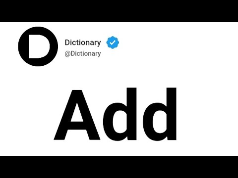 Add Meaning In English