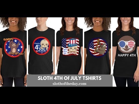 Sloth 4th of July T shirts Cool July 4th Sloth Shirt Designs