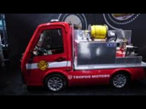 Tiny electric firetruck designed for tight spaces