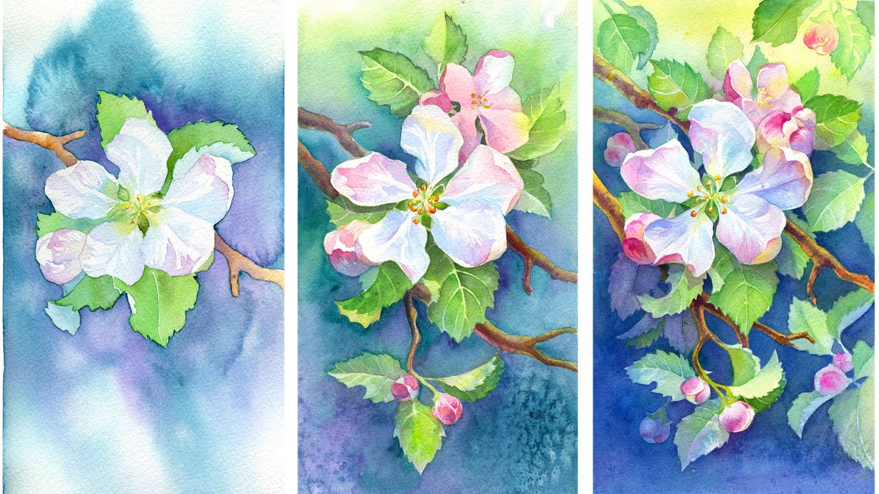 HOW TO PAINT WATERCOLOR BACKGROUNDS 🎨  3 Tips + 3 Exercises