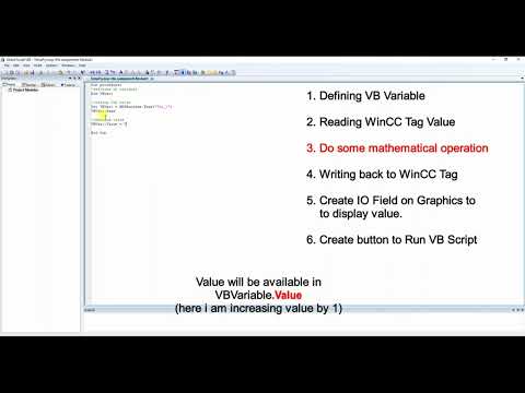 VB Script in WinCC 7.X - Write your first VB Script