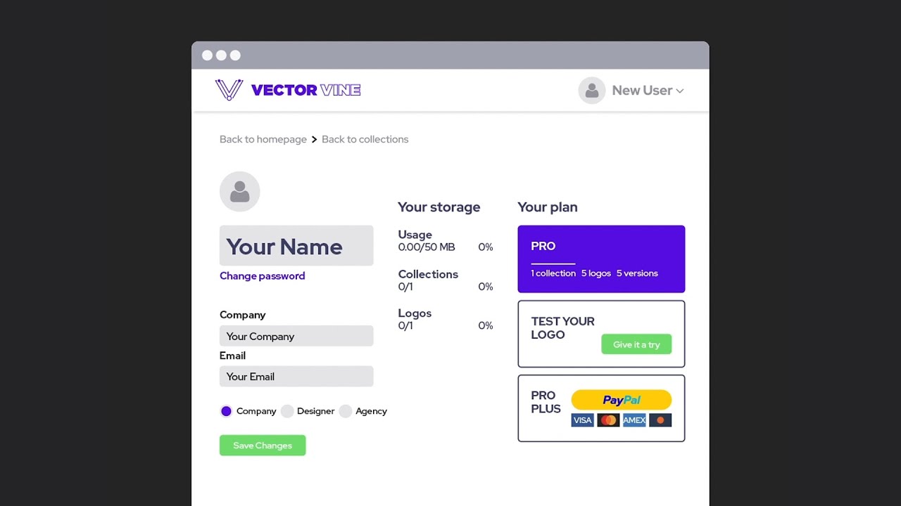 VECTOR VINE TUTORIAL: Create and Register an Account
