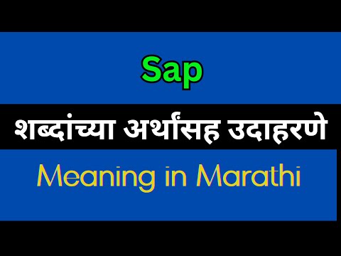 Sap Meaning In Marathi / Sap explained in Marathi