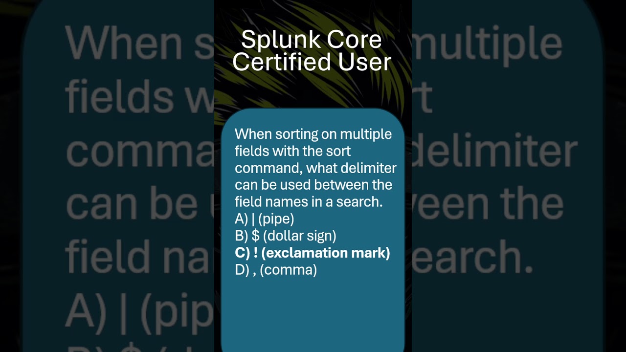 Sort Like a Pro: Splunk's Multi-Field Sorting Secrets! #splunkcertification #splunktips #tutorial