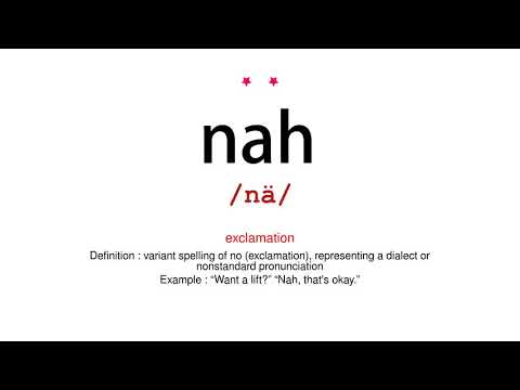 How to pronounce nah - Vocab Today