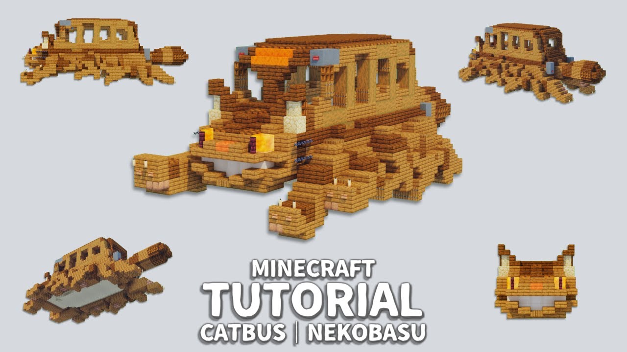 [Minecraft] - How to build a Catbus/ My Neighbor TOTORO - [Tutorial ...