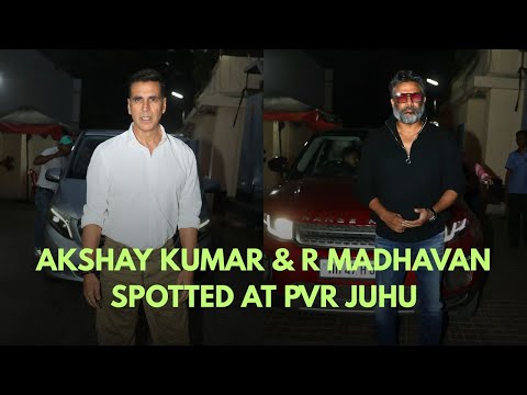 Akshay Kumar & R Madhavan Spotted At Pvr Juhu
