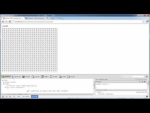 Learn jQuery Tutorials AJAX Loading Image Graphic - Mind Luster