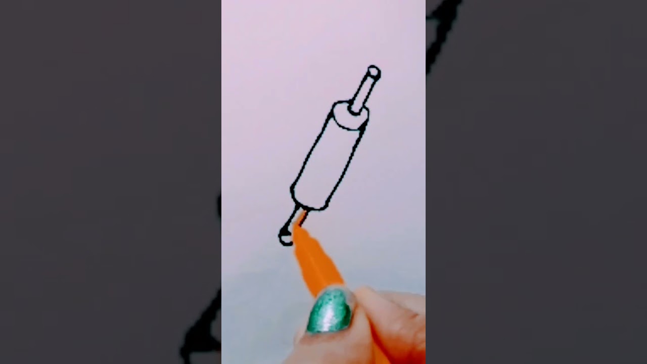 easy way to draw belan/Rooling pin