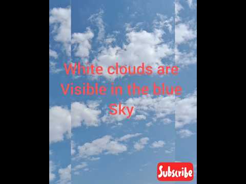 White clouds are visible in the blue sky translation in Hindi#studystudy