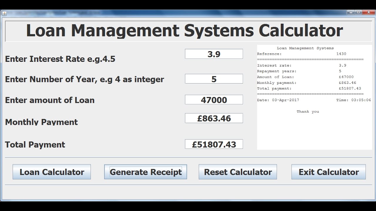 How to Create  Loan Management System in Eclipse using Java