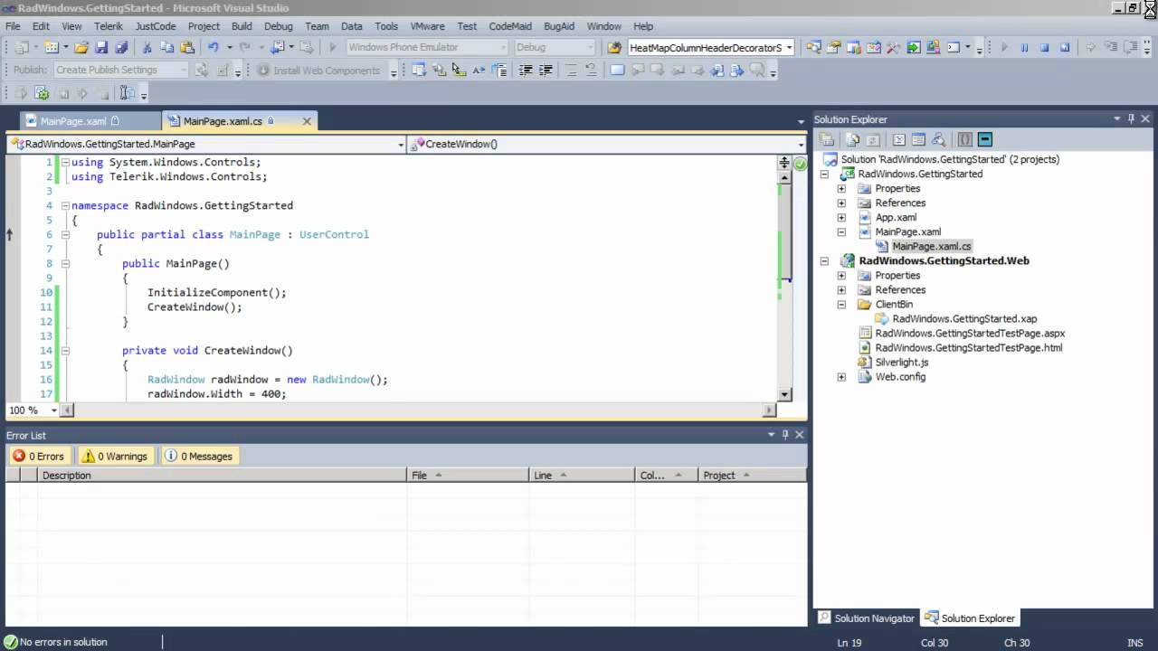 Windows - Part 1: Getting Started (Silverlight & WPF)