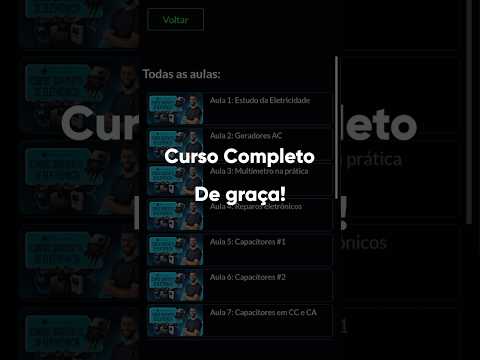 Curso gratuito de eletrônica: 30 aulas + aulas ao vivo + apostila + certificado #eletricabasica